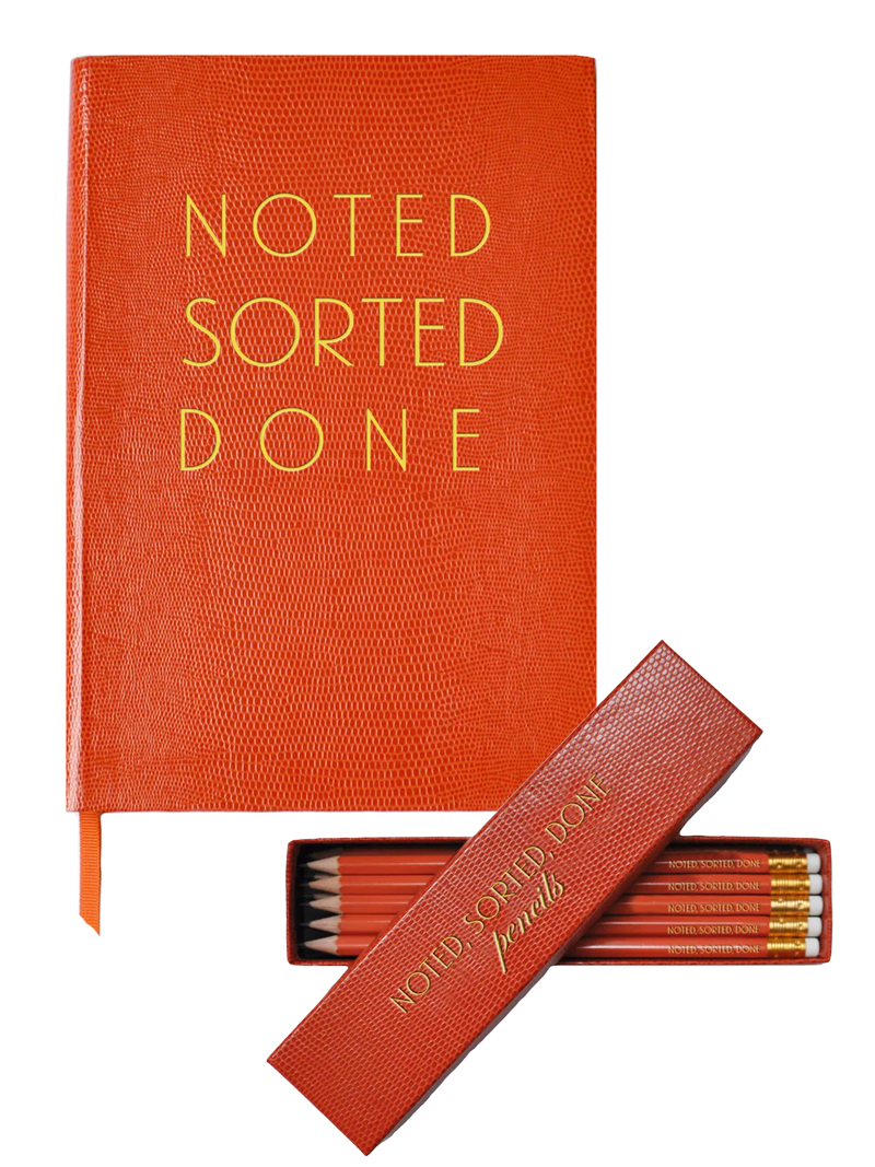Gift Set NOTED, SORTED, DONE pocket book + pencils – Sloane Stationery