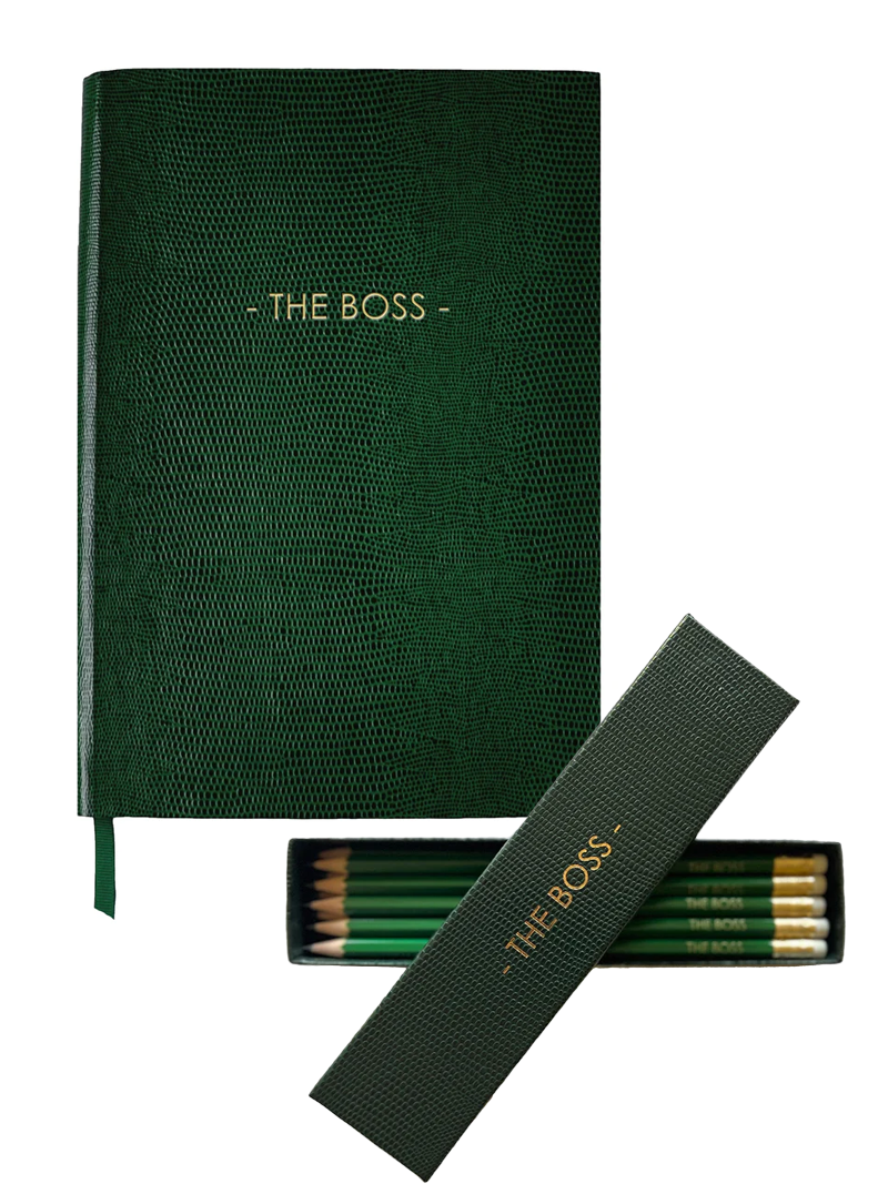 Gift Set THE BOSS pocket book + pencils – Sloane Stationery